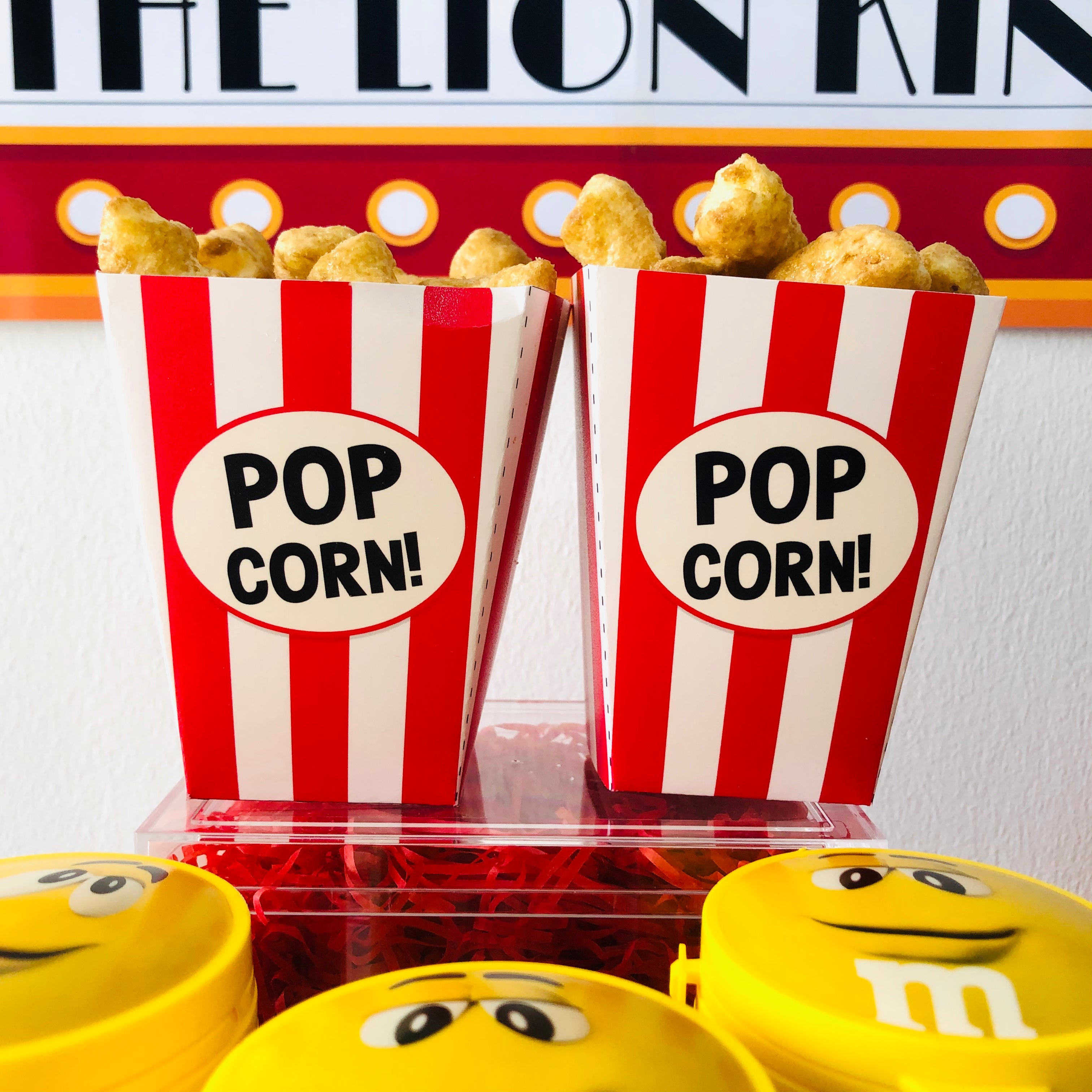 Movie Night Party Popcorn Box Template | Pigsy Party Decoration ...