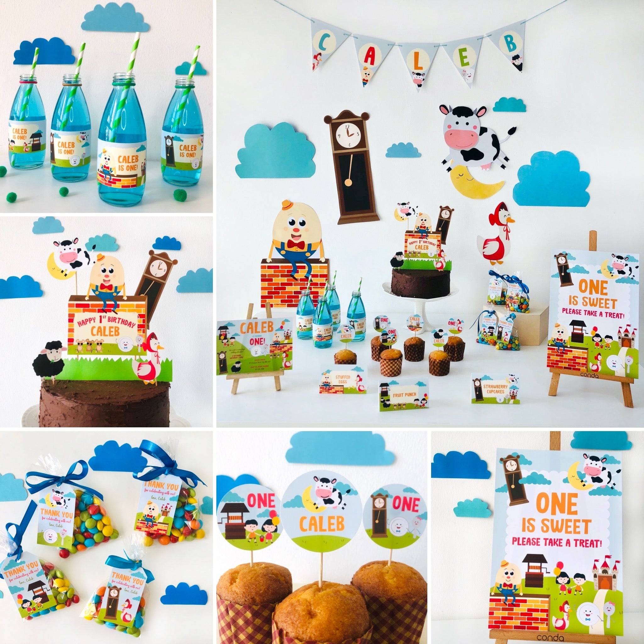 Nursery Rhyme Birthday Party Printable Kit | Pigsy Party – PigsyParty