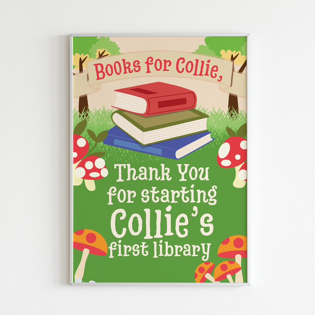 Nursery Rhyme First Library Sign Printable | Pigsy Party – PigsyParty