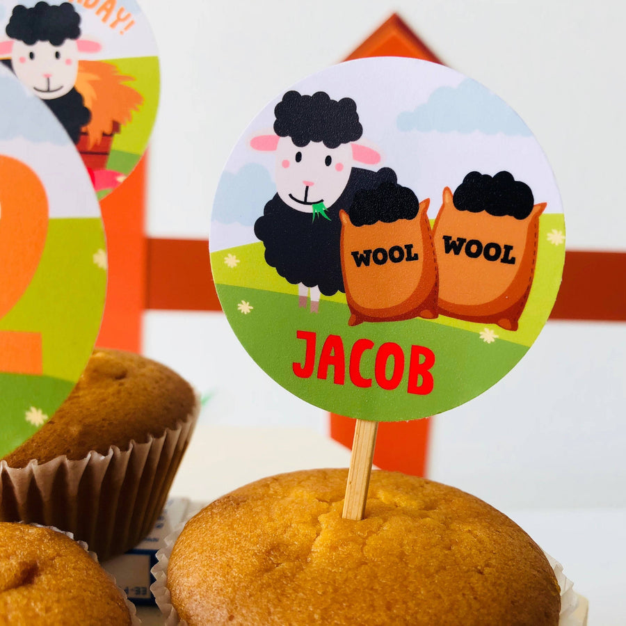 Baa Baa Black Sheep Cupcake Topper Printable | Pigsy Party – PigsyParty