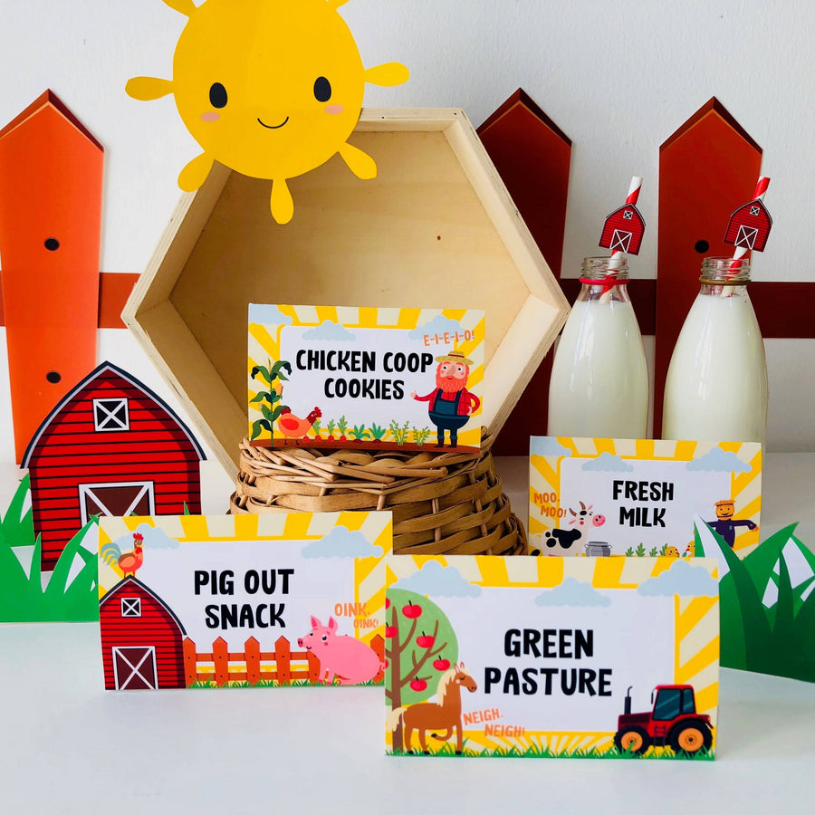 Old MacDonald Farm Food Labels Printable | Pigsy Party – PigsyParty