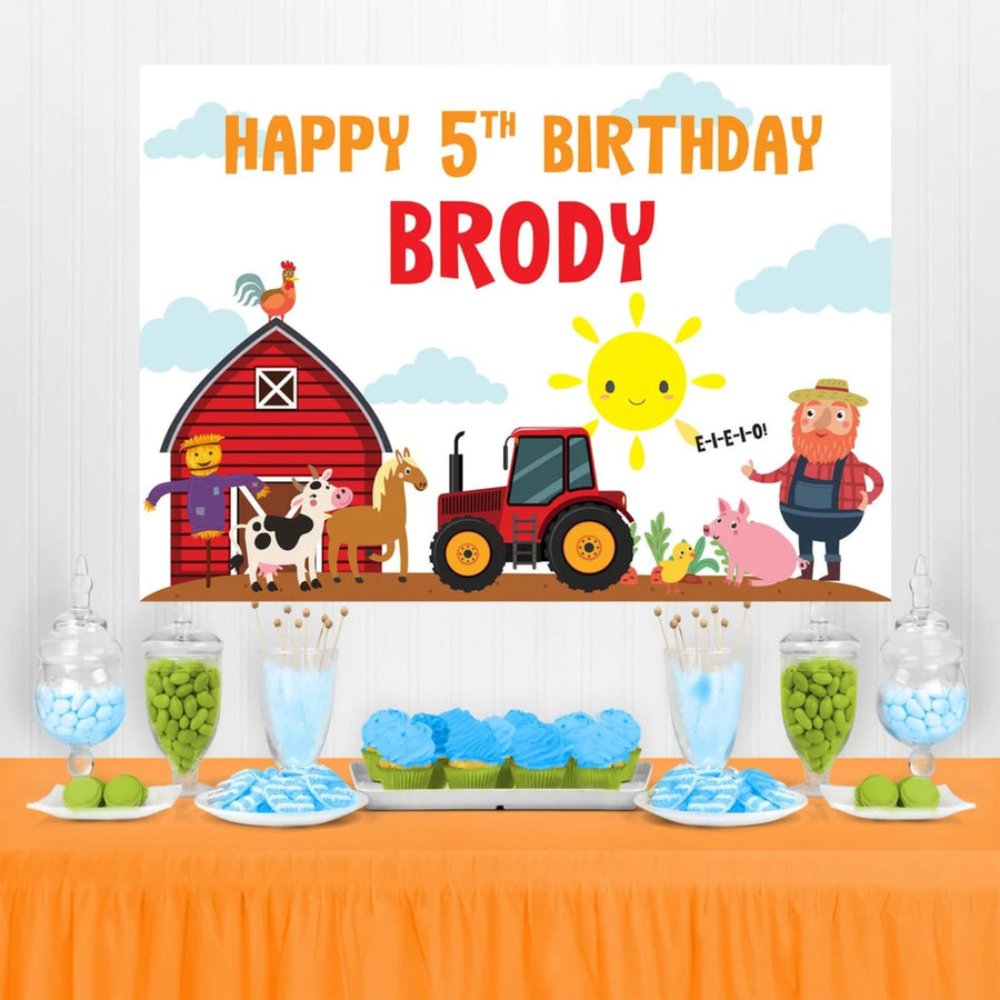 Old MacDonald Farm Backdrop | Pigsy Party Decoration – PigsyParty