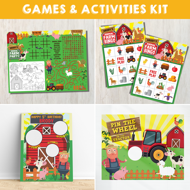 Old Macdonald Farm Party Games & Activities Printable Kit | Pigsy Party ...