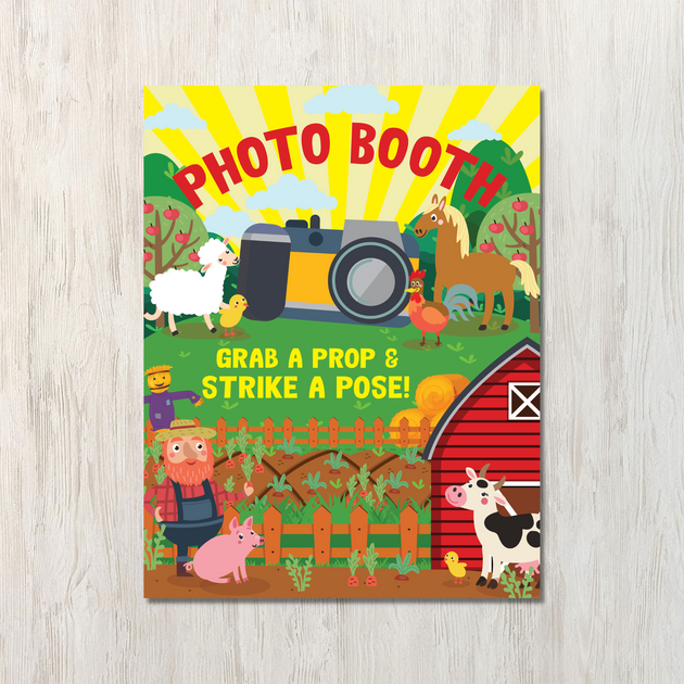 Old Macdonald Farm Party Photo Props Printable | Pigsy Party – PigsyParty