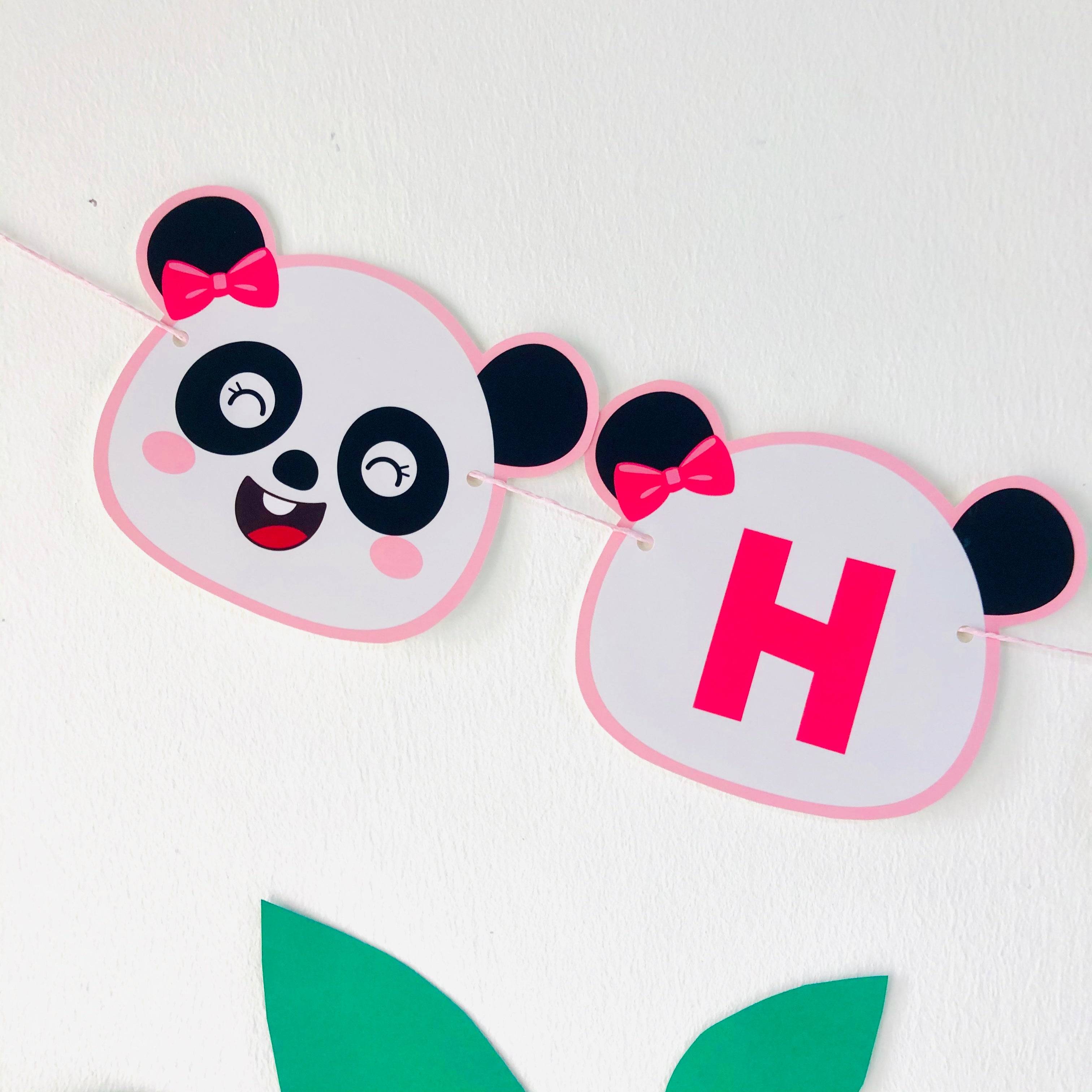 Pink Panda Banner | Pigsy Party Decoration – PigsyParty