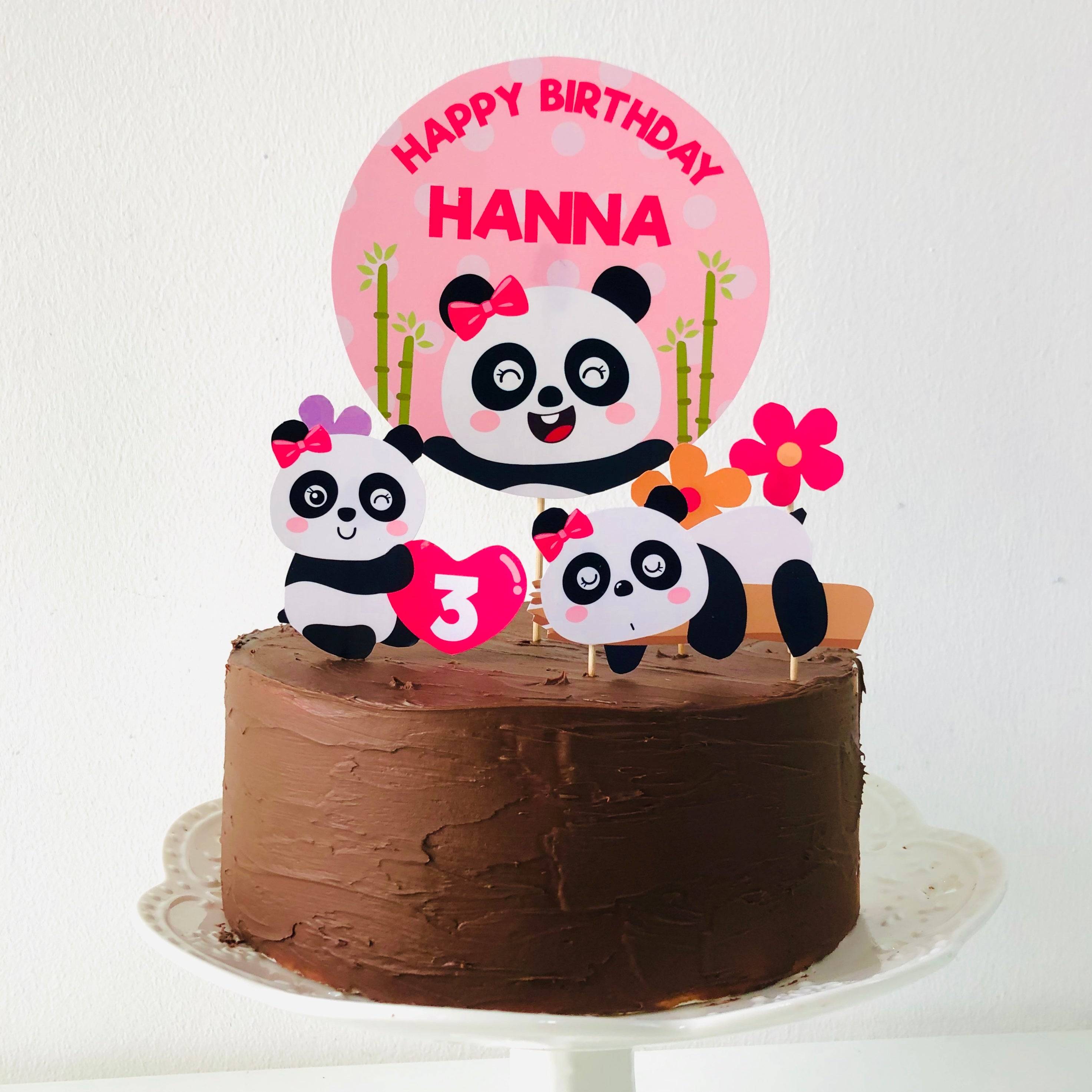 Panda Birthday Cake Topper Printable | Pigsy Party – PigsyParty