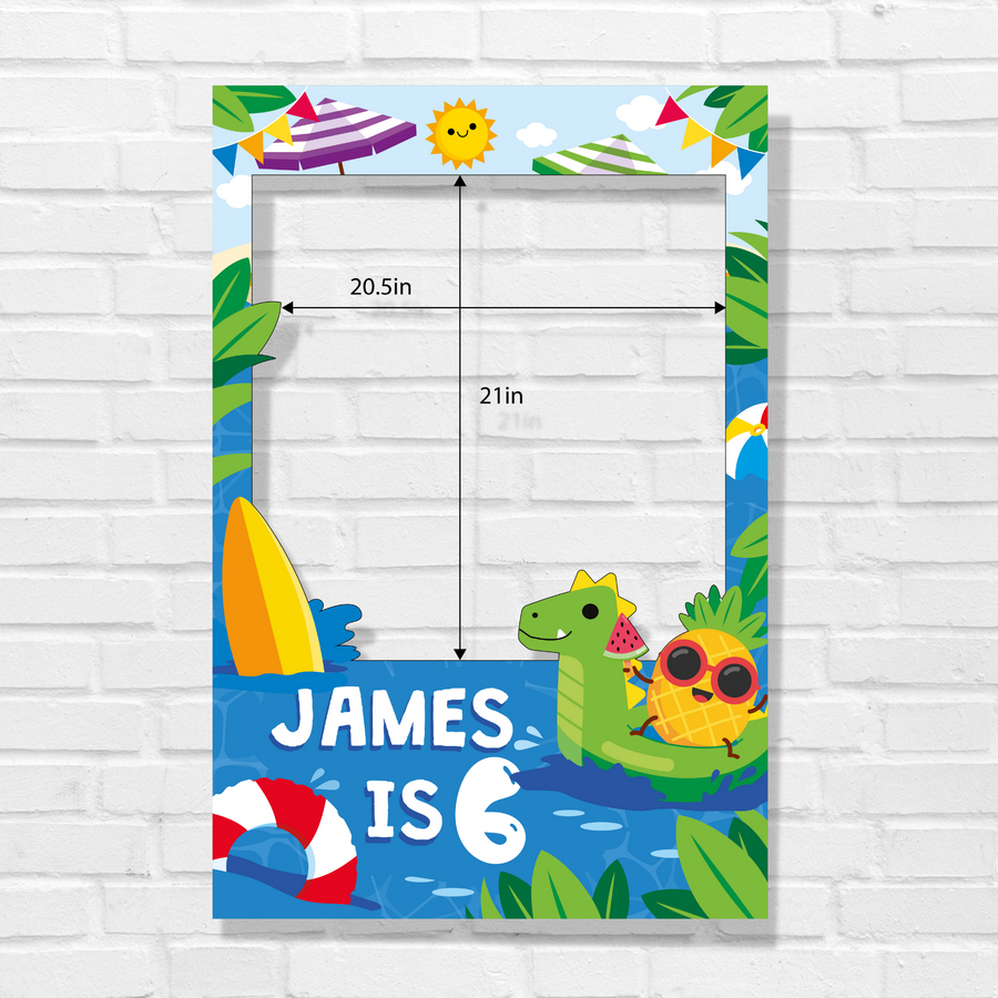 Pool Photo Booth Frame | Pigsy Party Decoration – PigsyParty