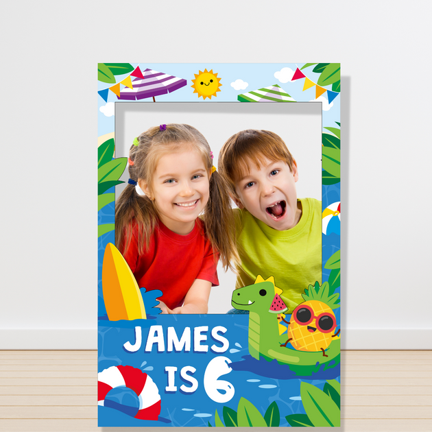 Pool Photo Booth Printable Frame | Pigsy Party – PigsyParty