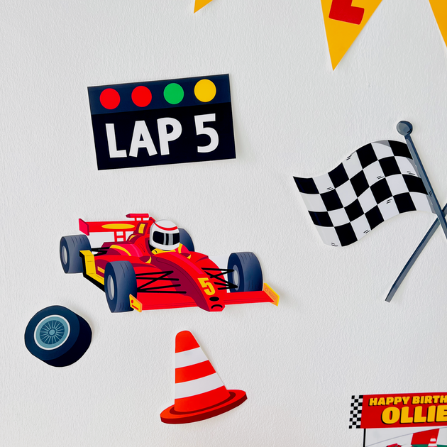 Racing Car Party Decorations Cut-Outs Printable | Pigsy Party – PigsyParty