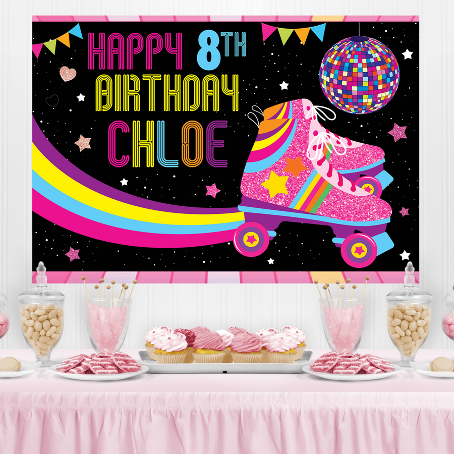 Roller Skating Backdrop | Pigsy Party Decoration – PigsyParty