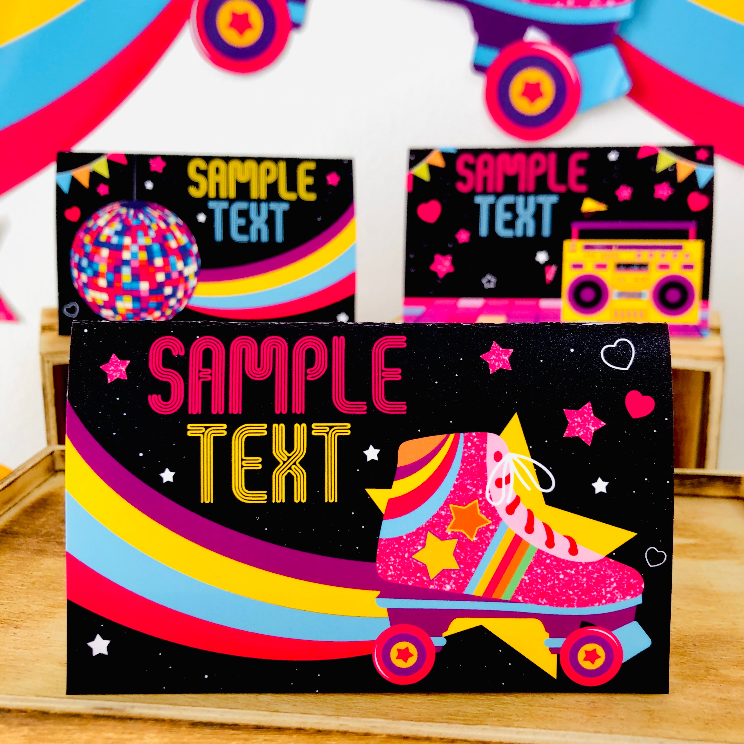 Roller Skating Food Labels | Pigsy Party Decoration – PigsyParty
