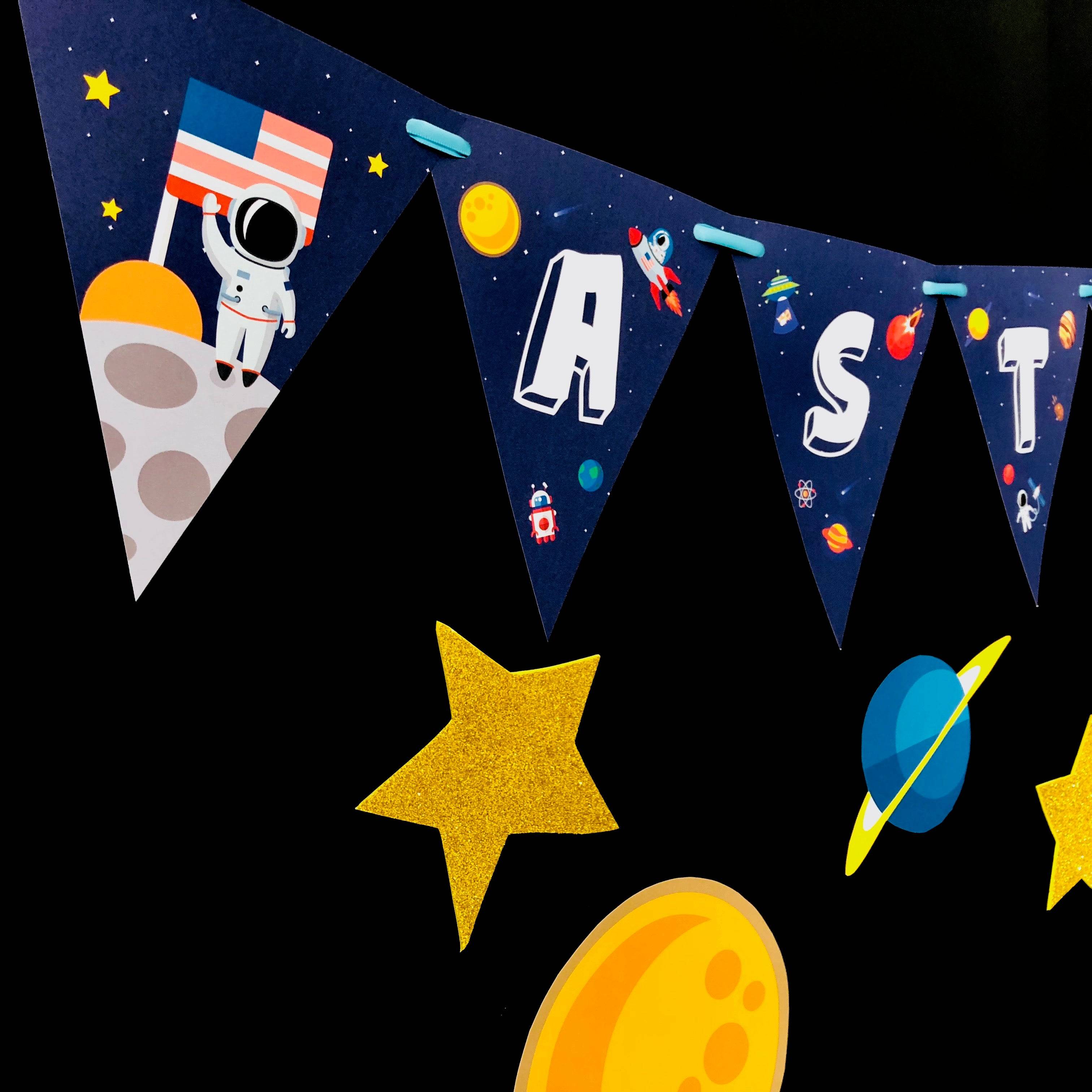 Space Banner Editable Printable | Pigsy Party – PigsyParty