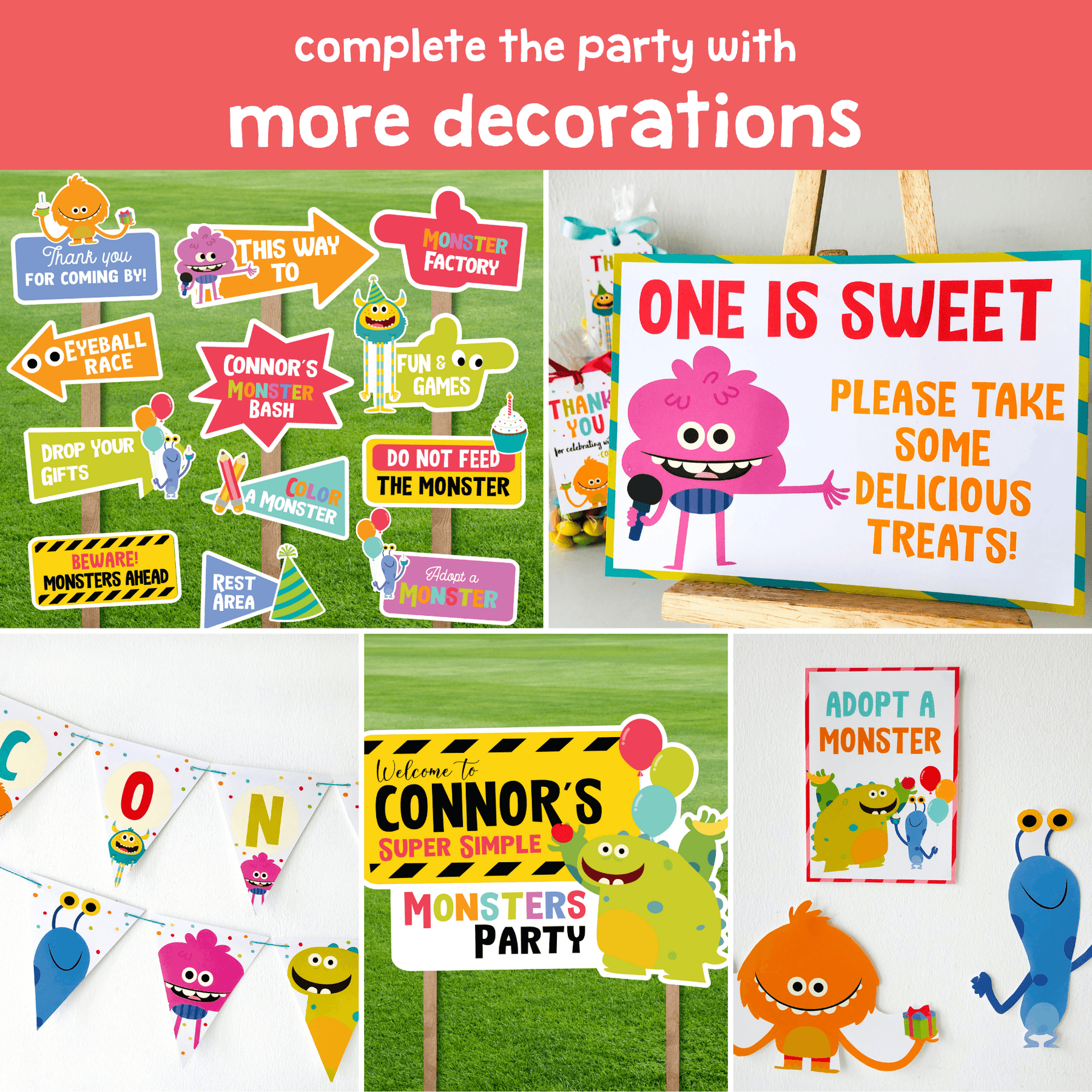 Super Simple Monsters Food Labels Printable | Pigsy Party Decoration ...