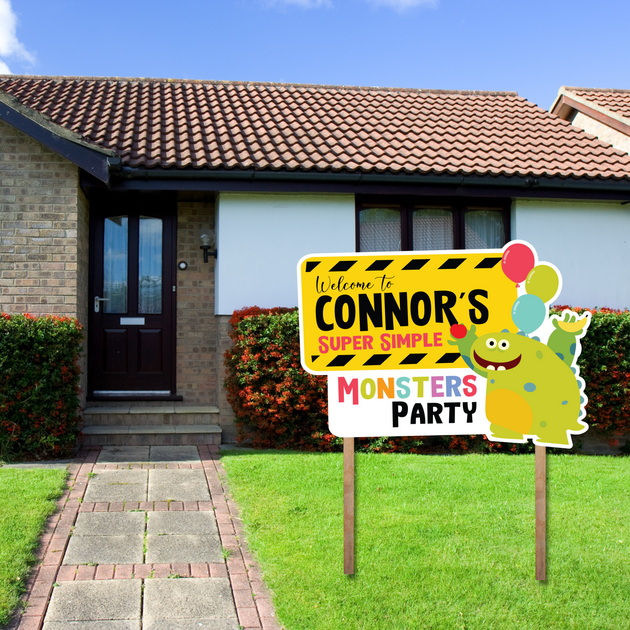Super Simple Monsters Party Yard Sign Printable | Pigsy Party – PigsyParty