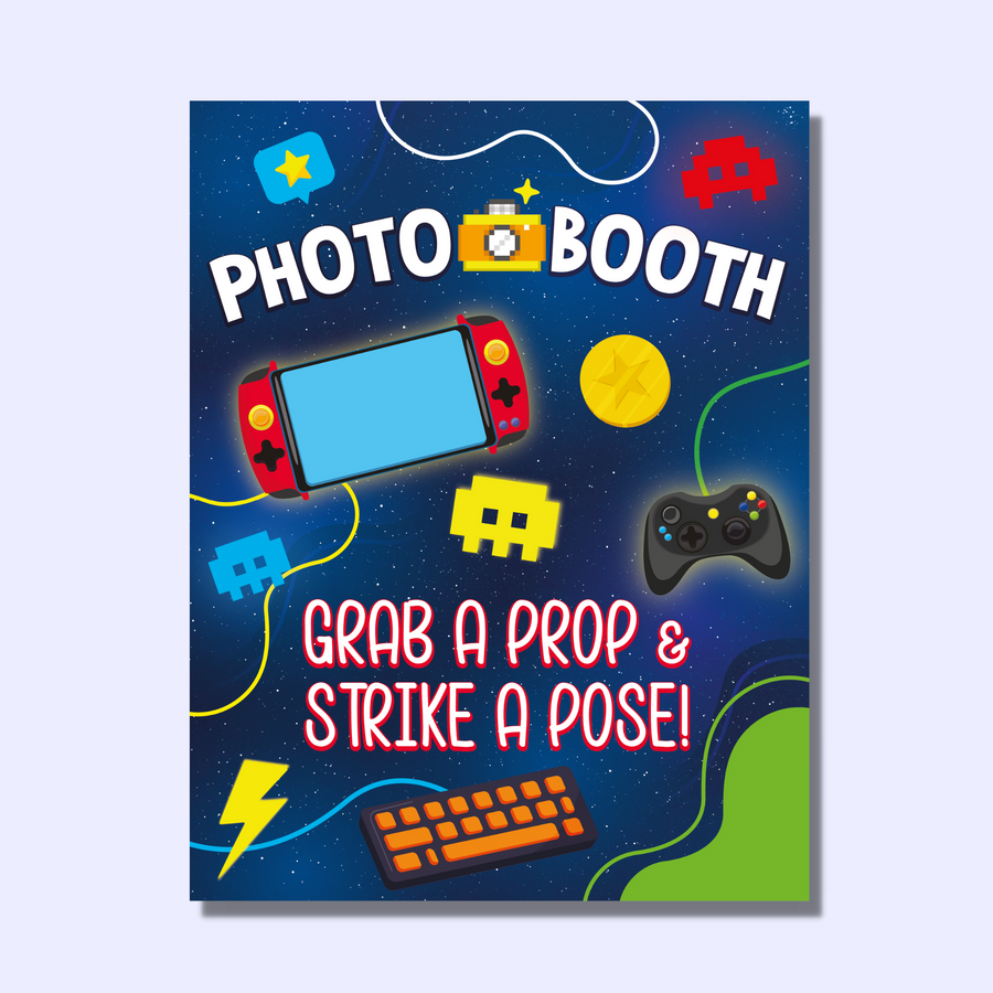 Video Game Photo Props Set | Pigsy Party Decoration – PigsyParty