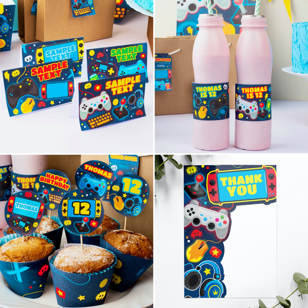 Video Game Party Decorations Printable Kit | Pigsy Party – PigsyParty
