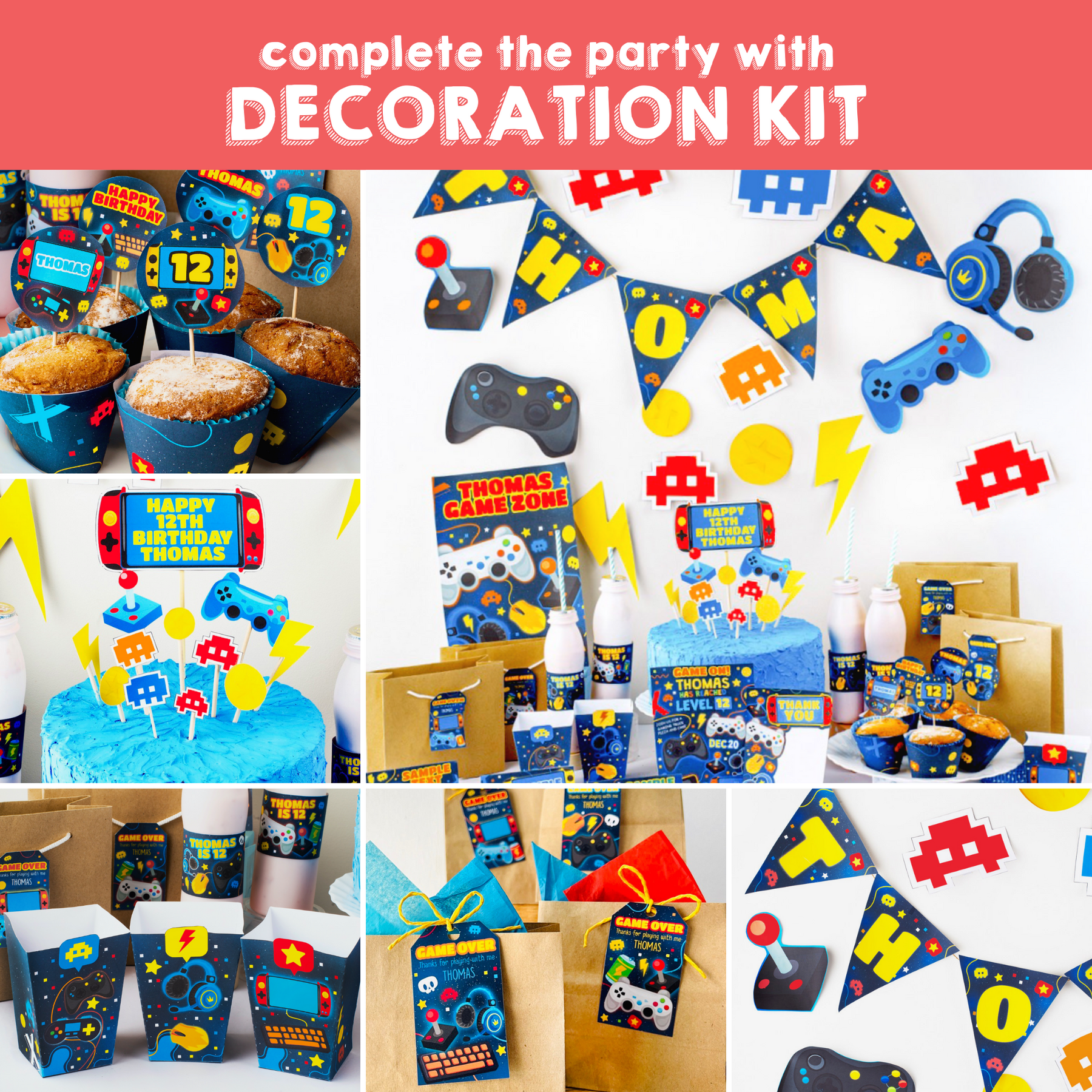 Video Game Photo Booth Frame | Pigsy Party Decoration – PigsyParty