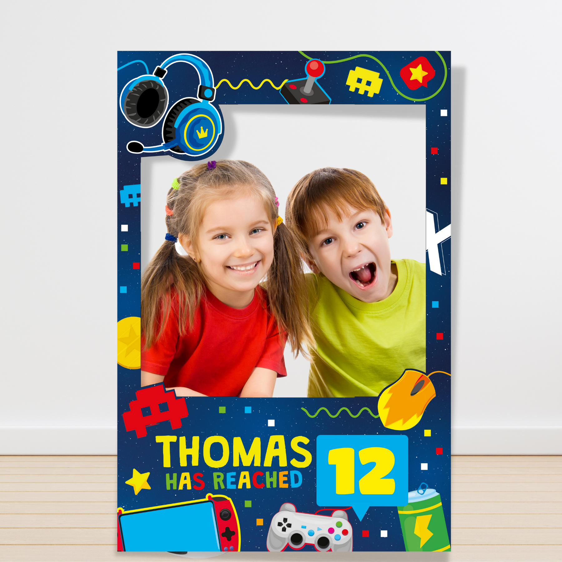 Video Game Photo Booth Frame | Pigsy Party Decoration – PigsyParty