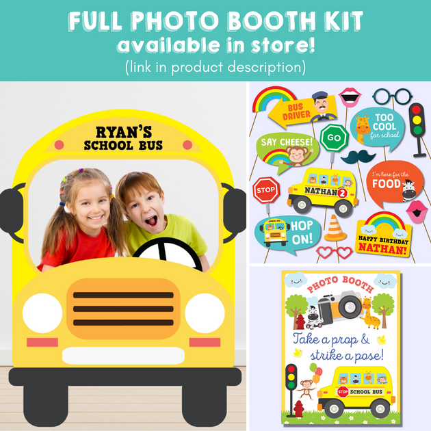 Wheels on the Bus Party Photo Props Printable | Pigsy Party – PigsyParty