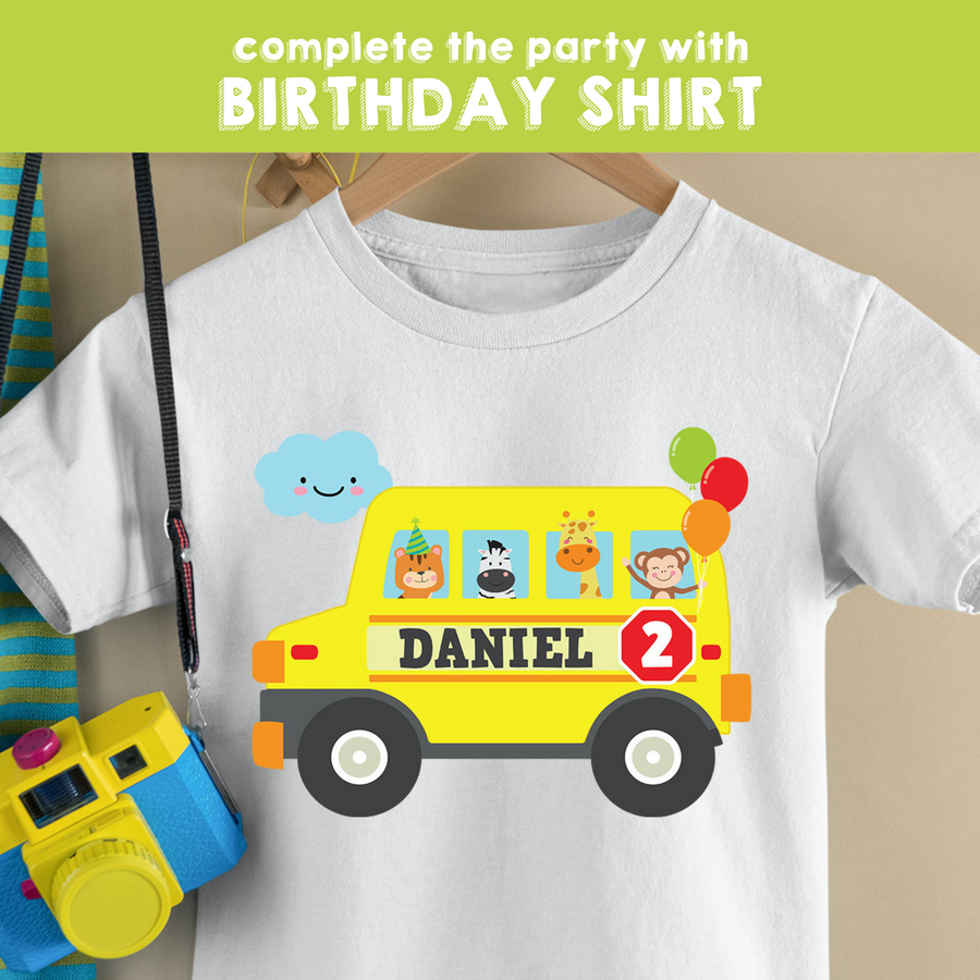 Wheels on the Bus Photo Props Set | Pigsy Party Decoration – PigsyParty
