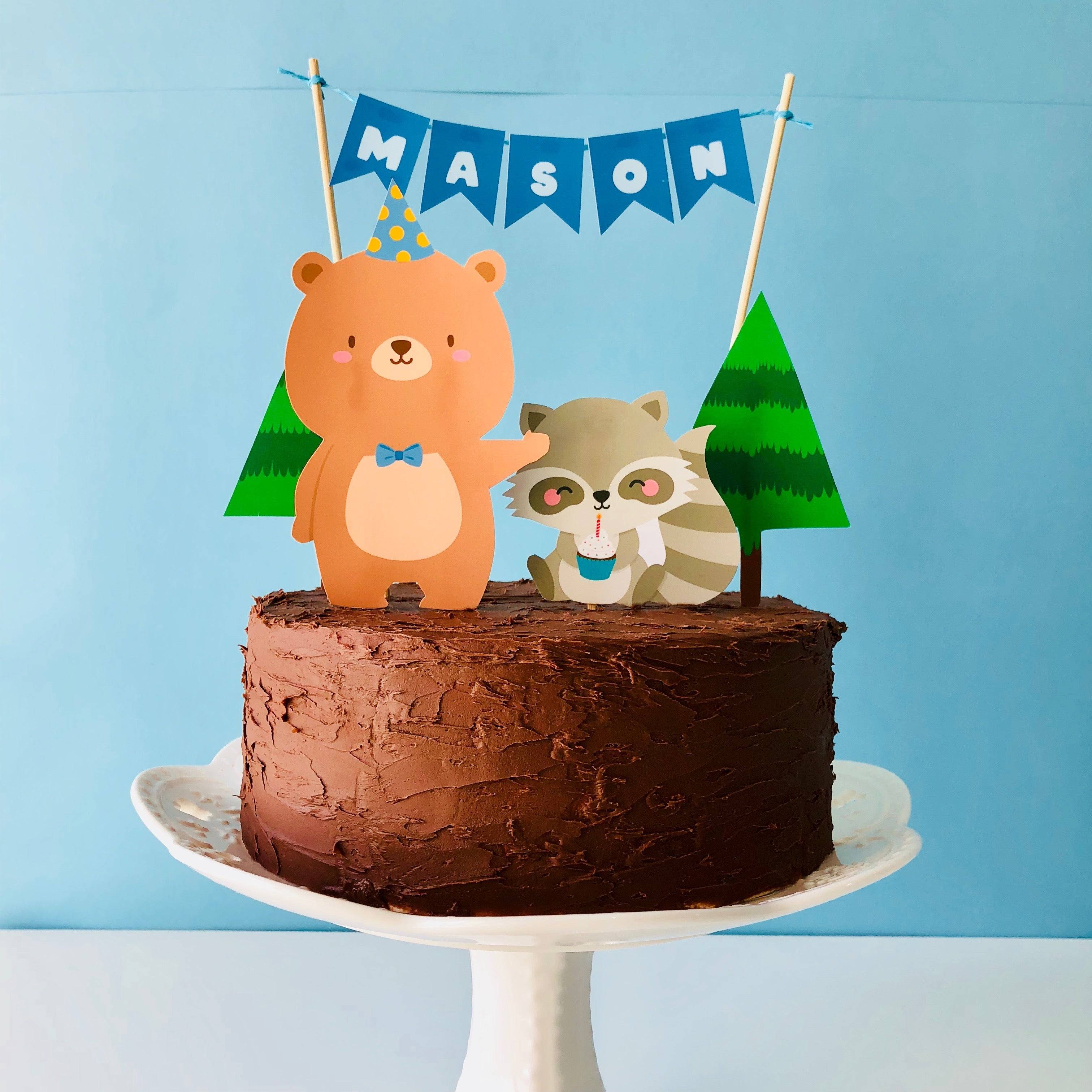 Woodland Animal Cake Toppers Fondant Animal Cake Topper – A Cake